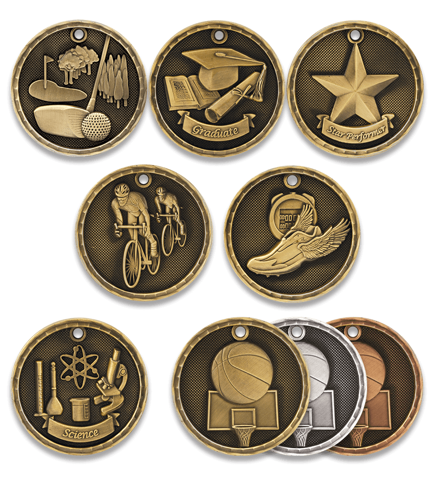 2in 3D Medals | Maxwell Medals & Awards